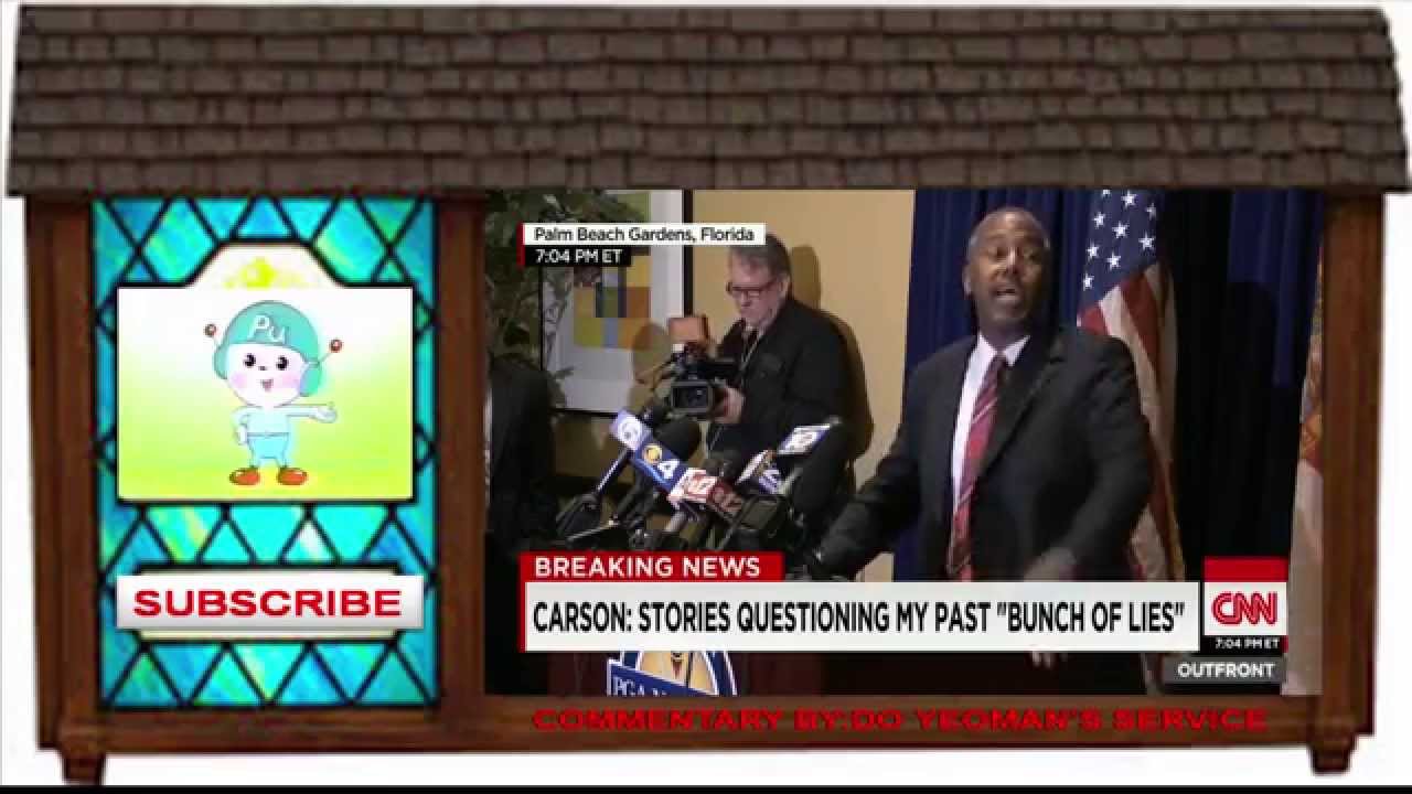 Ben Carson strikes back at the press :DO YEOMAN SERVICE - YouTube