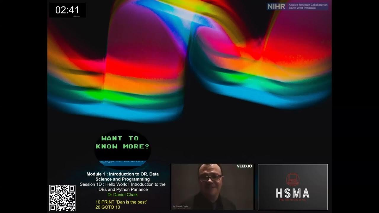 (HSMA 6 Day 3) : 1D Hello World! Introduction to the IDEs and Python ...