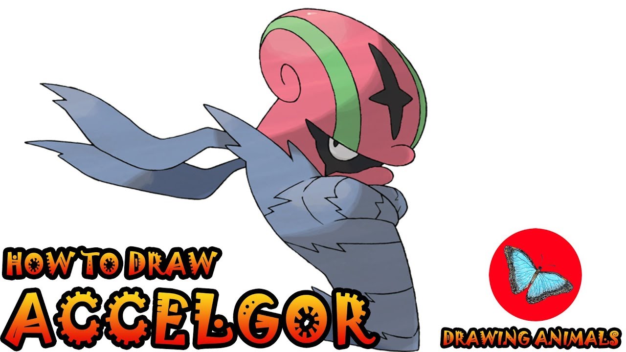 How To Draw Accelgor Pokemon | Drawing Animals - YouTube