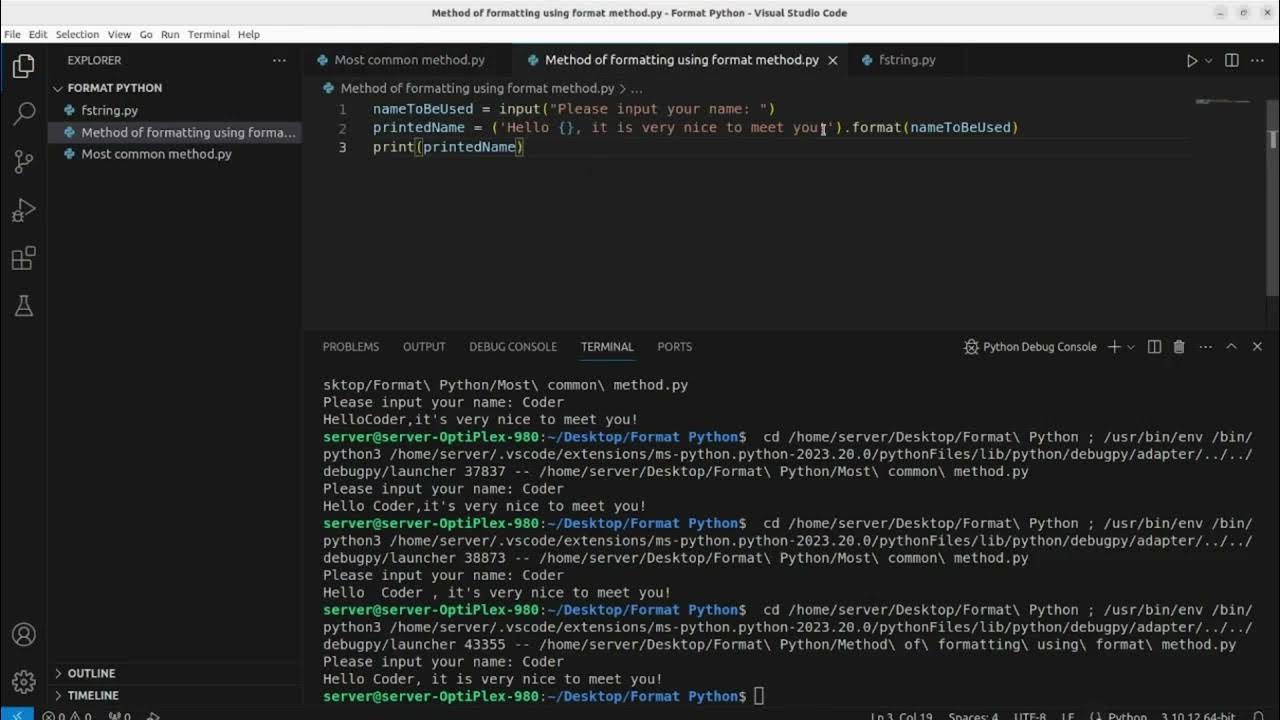 Python Printing Statement formatting... I wish I knew these when I was ...