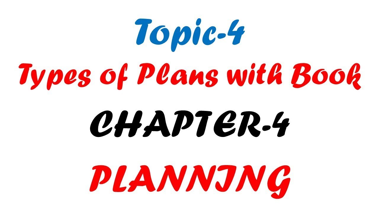 Types and Classification of Plans with Book - YouTube