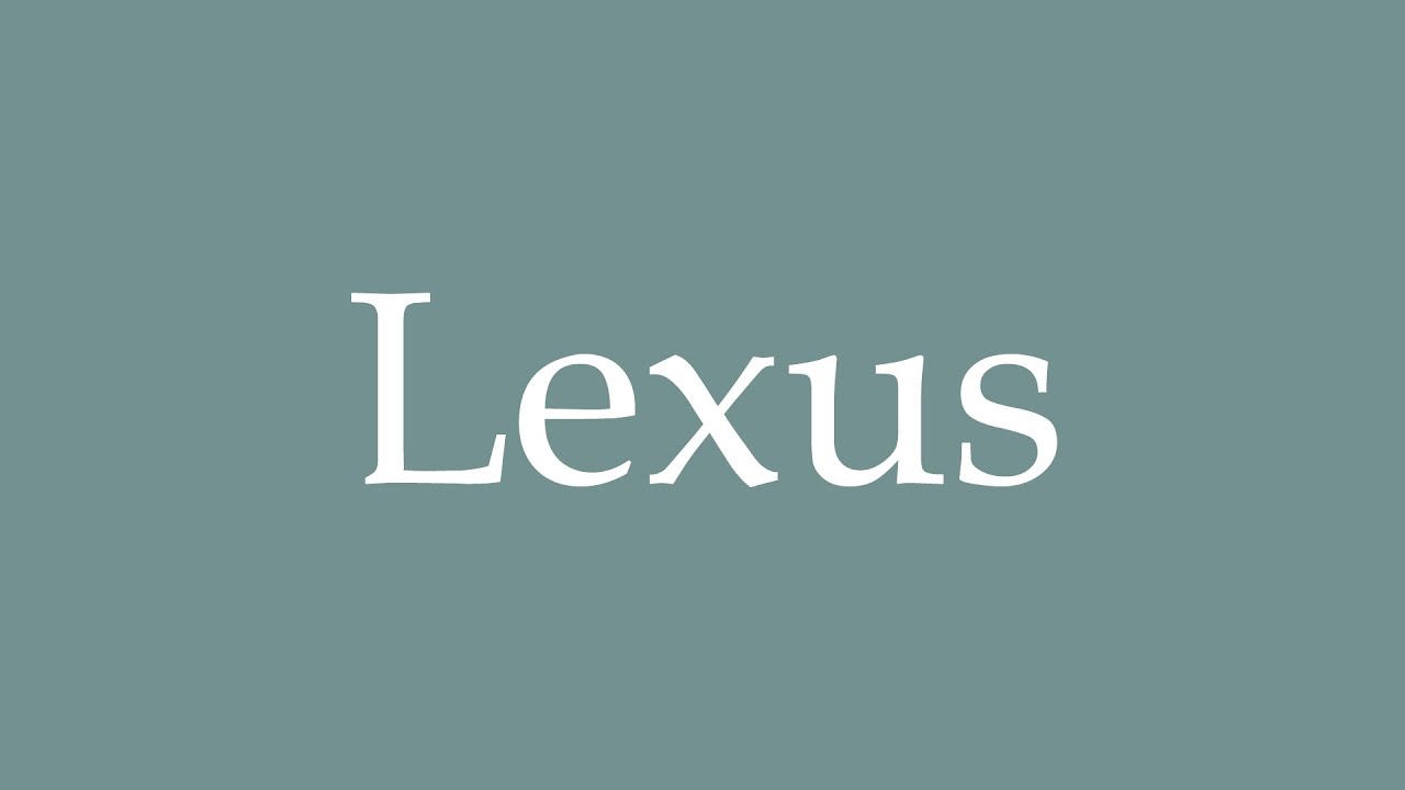 How to Pronounce ''Lexus'' Correctly in French - YouTube