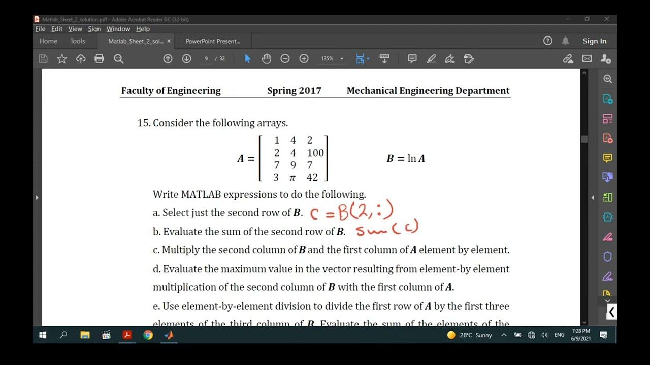 Matlab Section 2 Arrays Part2 Youtube