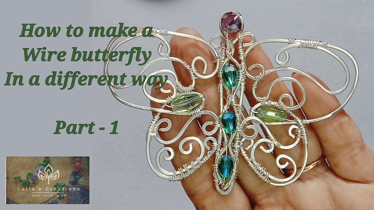 A very simple way to make a wire butterfly/ an elaborate video/Part - 1 ...