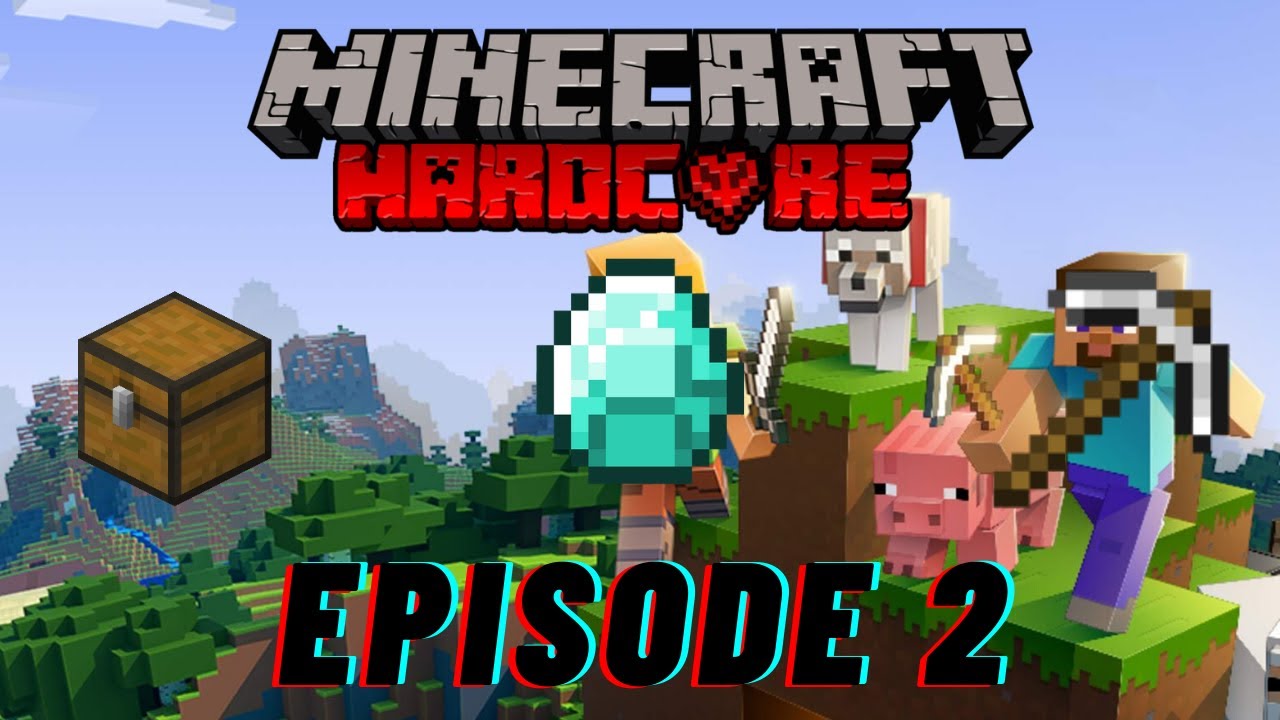 Minecraft *HARDCORE* - Episode 2 - DIAMONDS! Mining, And A Storage Room! - YouTube