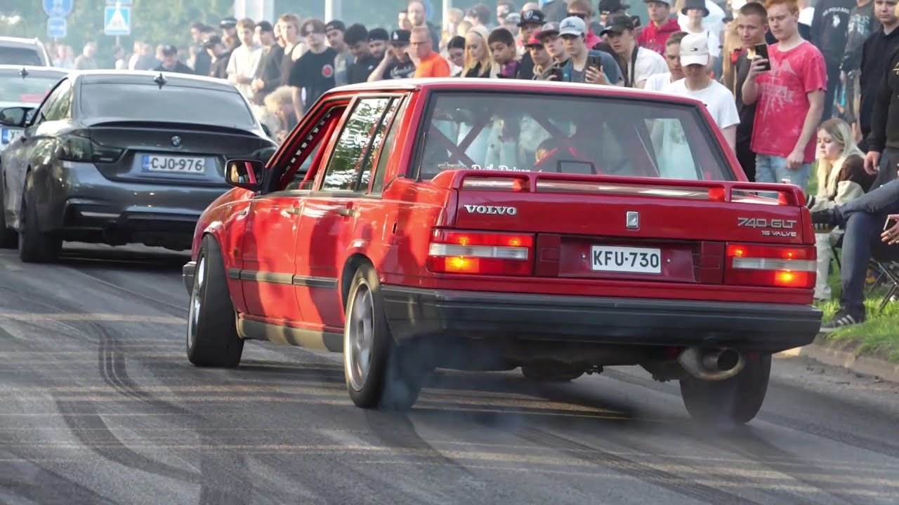 VOLVO 740 GLT & CORVETTE Cars On The Road #americancars #swedishcars # ...