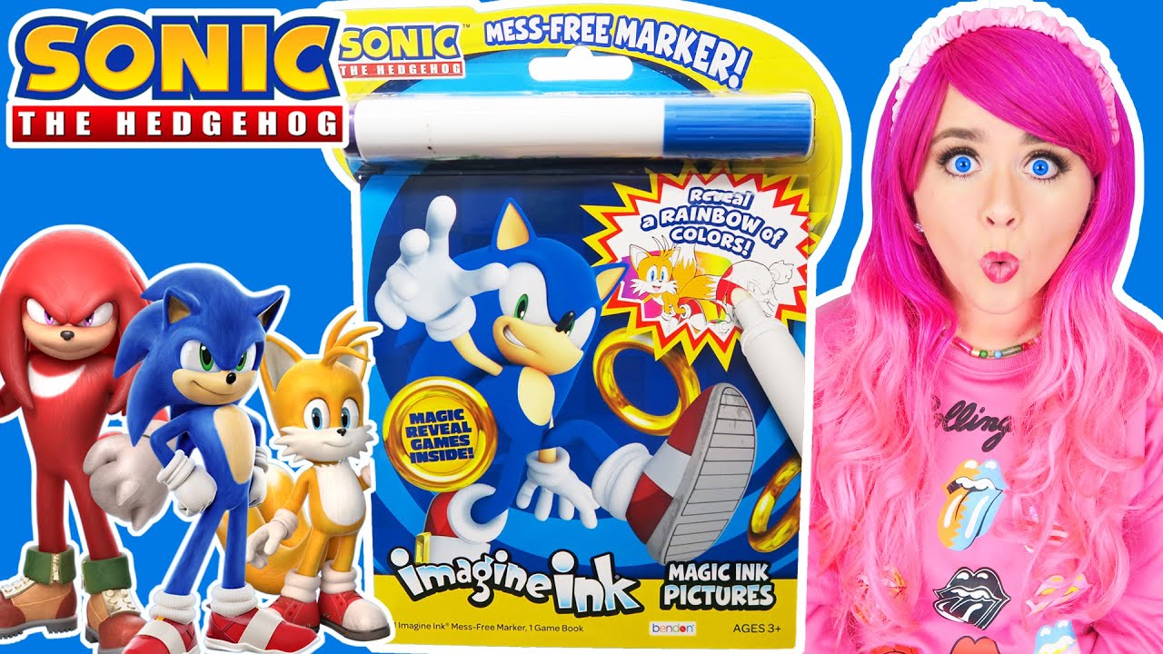 Coloring Sonic The Hedgehog Imagine Ink Coloring Book | Sonic Magic Ink ...