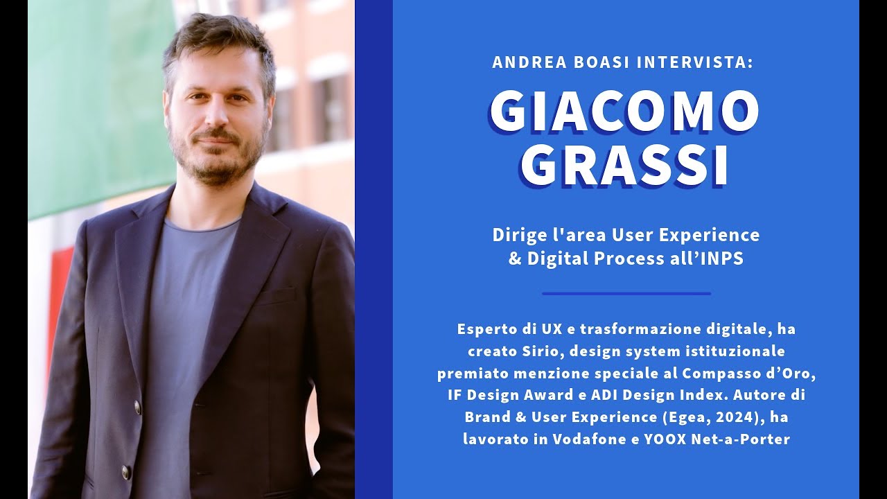Intervista a ‪Giacomo Grassi | Sirio: Il Design System INPS Premiato ...