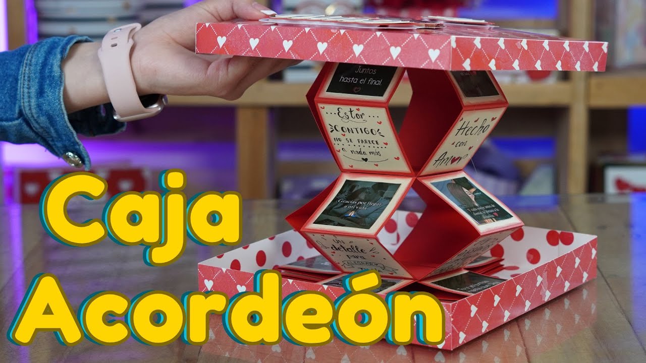 Cómo hacer una Caja Acordeón Paso a paso - YouTube
