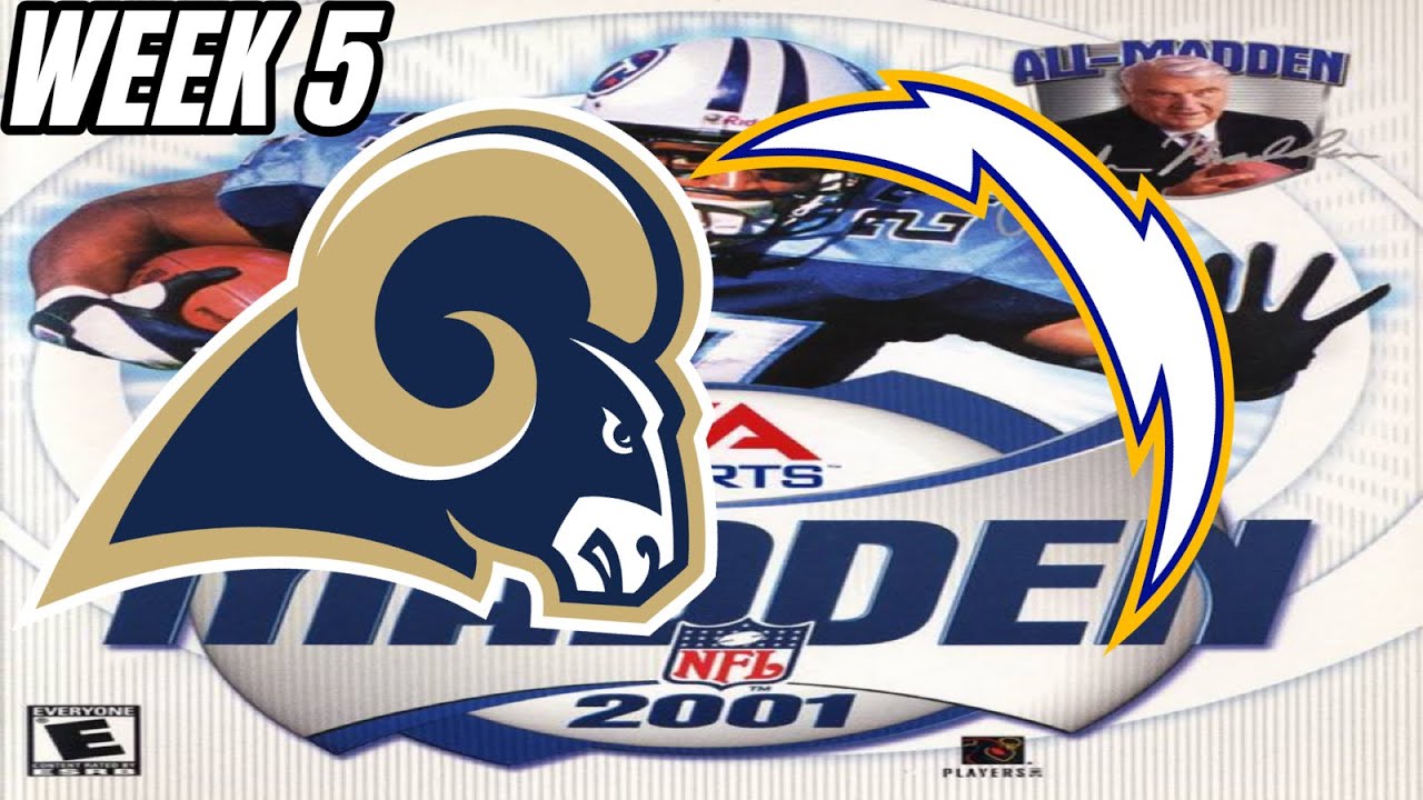 Madden 2001 PS2 Gameplay - Week 5: San Diego Chargers @ St. Louis Rams ...
