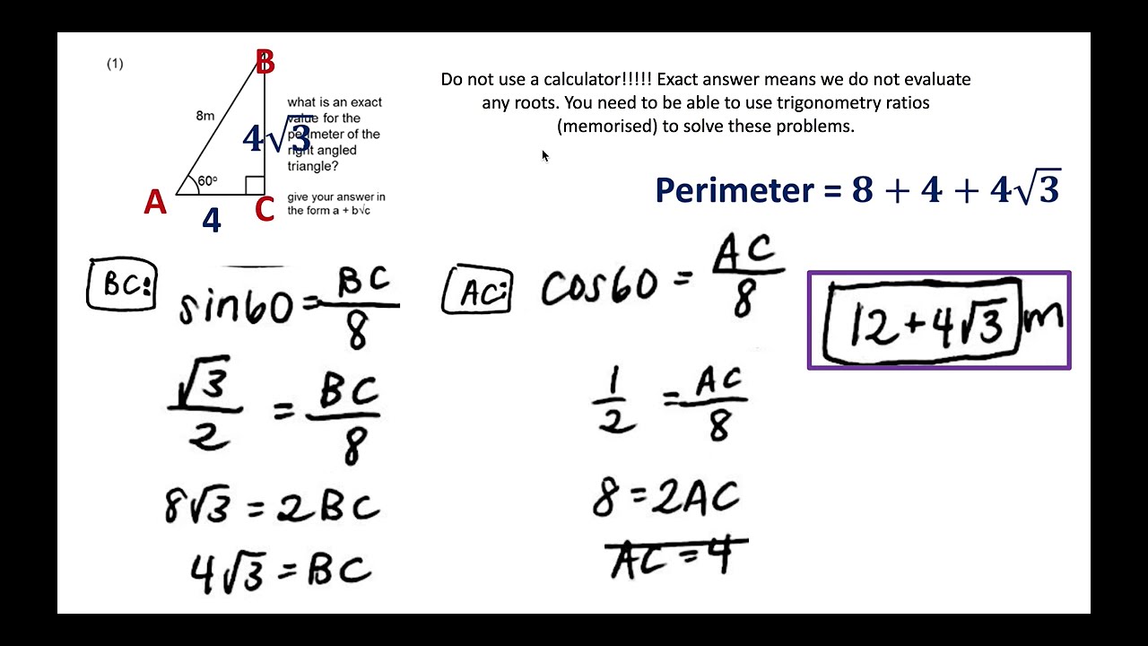 GCSE Maths Problem Solving Using Exact Trig Values Example 3 YouTube GCSE Maths Problem Solving Using Exact Trig Values Example 3 YouTube