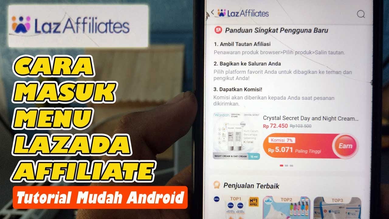 Cara Masuk Menu Lazada Affiliate di Aplikasi Lazada - YouTube