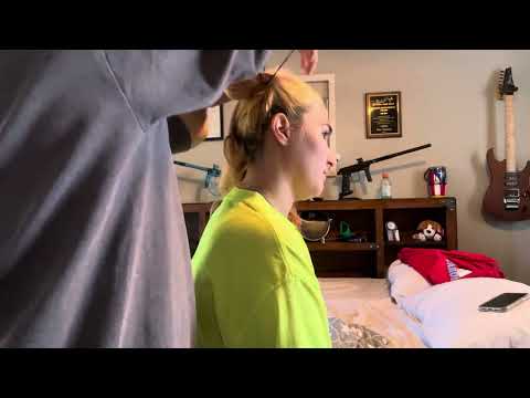 I did high pigtail on my girlfriend hair - YouTube