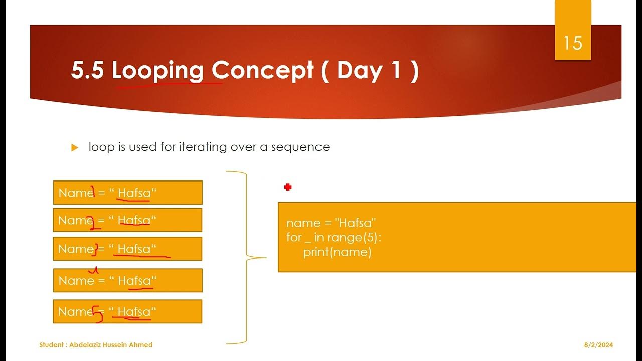 Video 23 Looping Concept and Practical Day 1 - YouTube