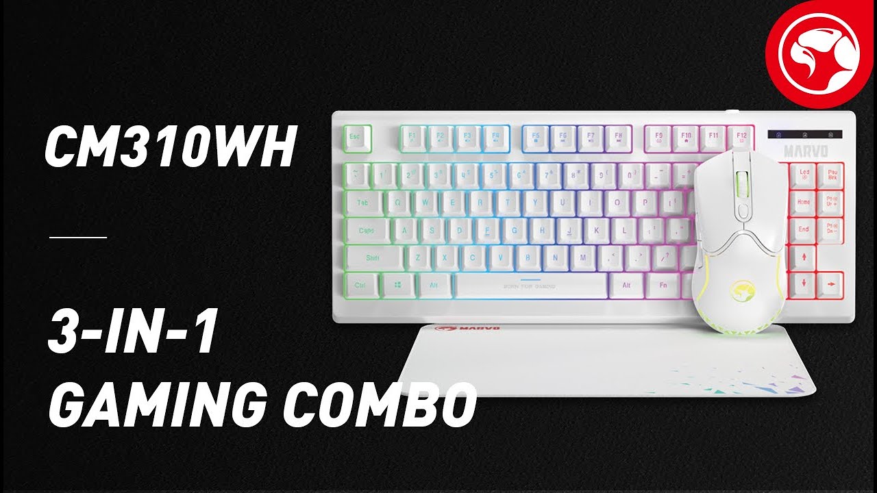Introducing Marvo 3 in 1 Gaming Combo #CM310 WH - YouTube