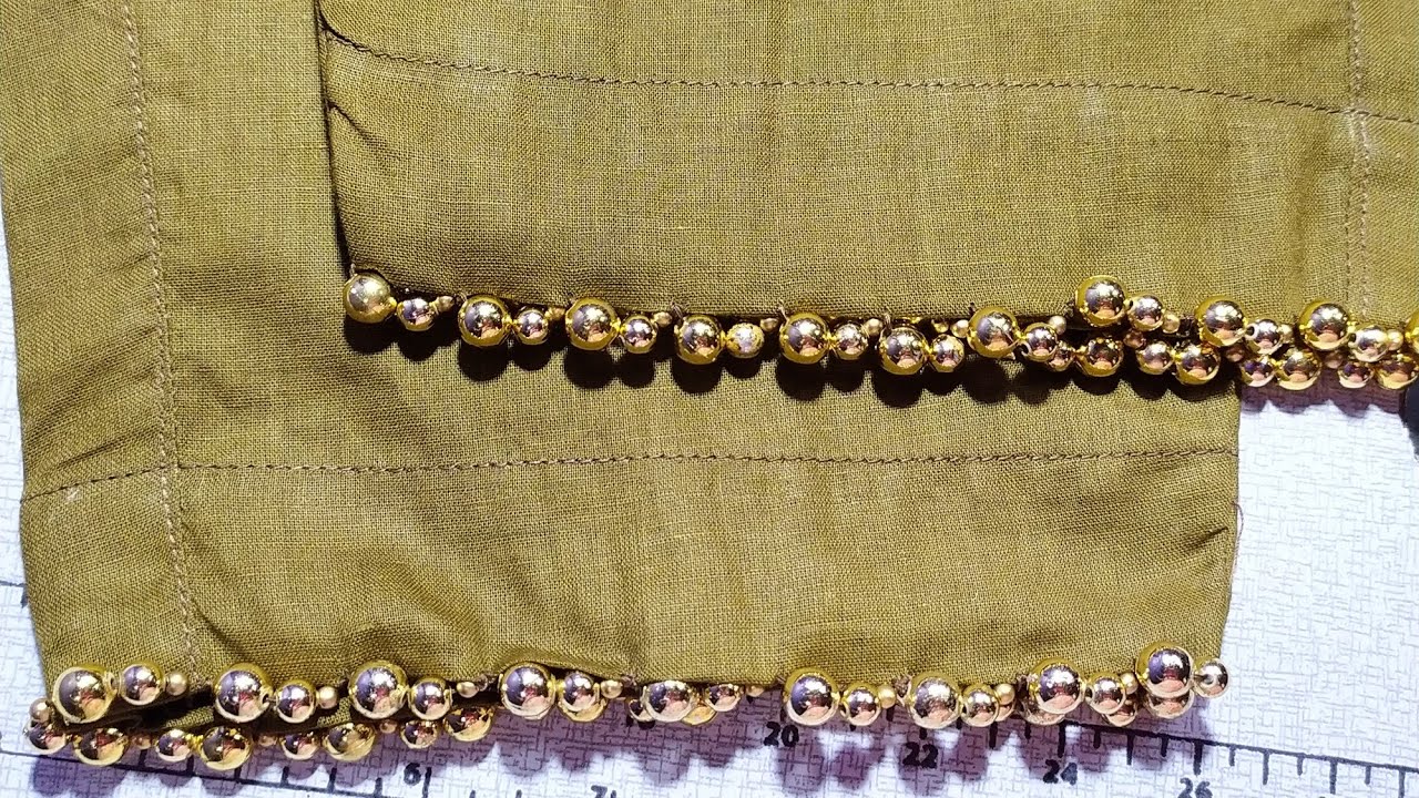 Latest pant beaded design|| very stylish and easy to making. - YouTube