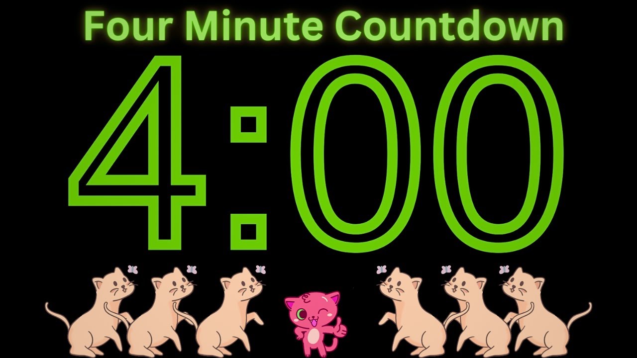 4 Minute Countdown Timer | Challenge ⏰⏲⌚ - YouTube