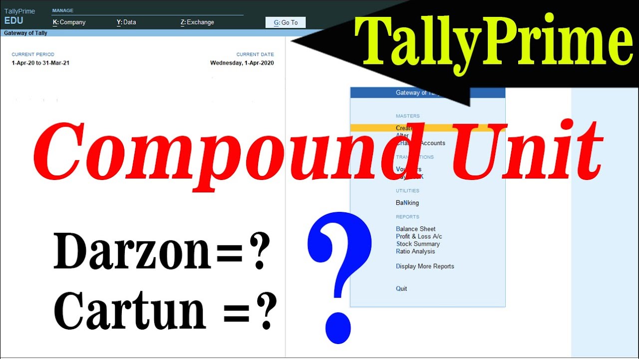 #Unit_Creation Compound unit Create. How to create Compound Unit in ...