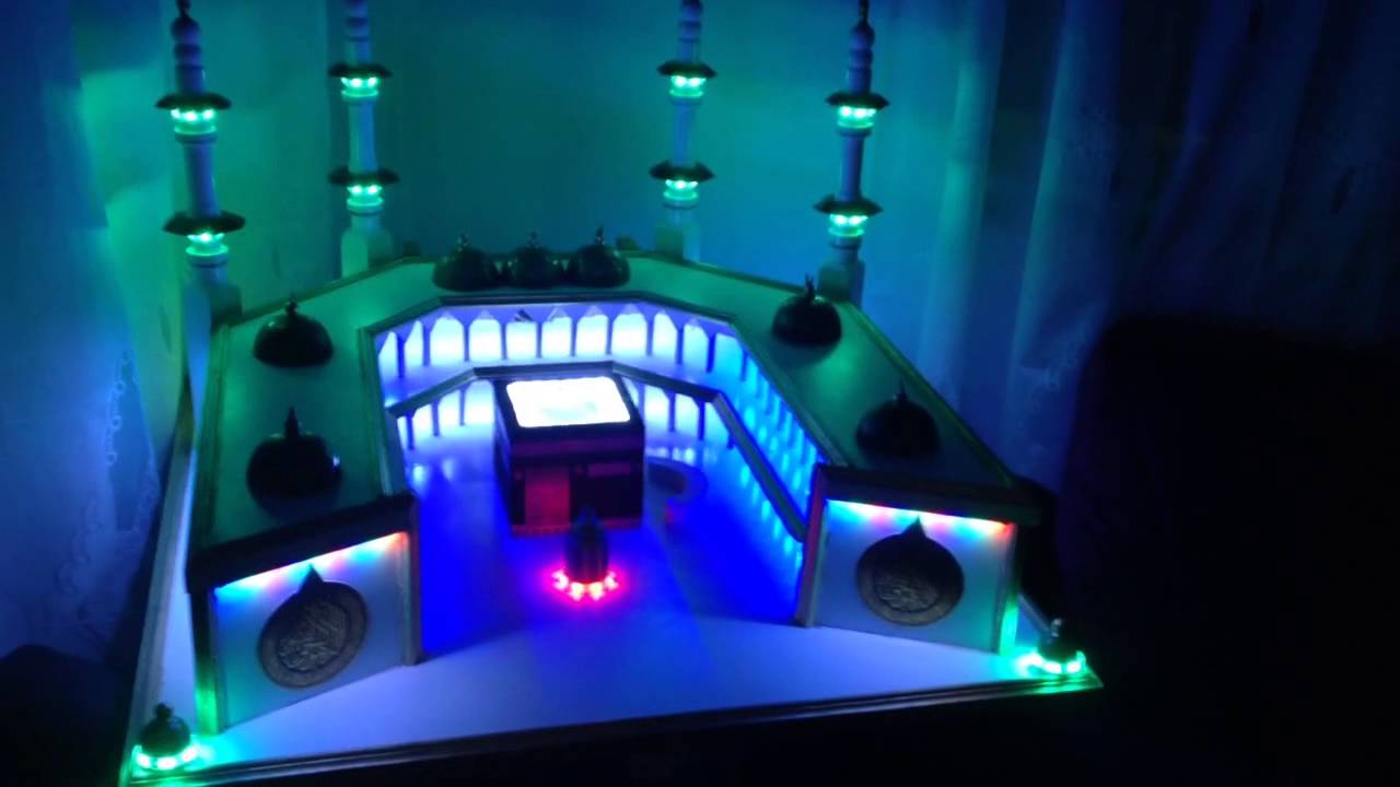 El Emeği Göz Nuru Ahşap Ledli ve Sesli Kabe Maketi - YouTube