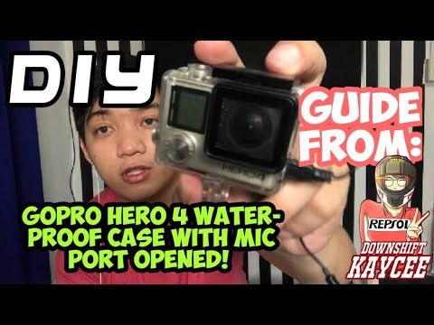 How to open Go Pro hero 4 waterproof case for mic use | DIY VLOG #1 ...