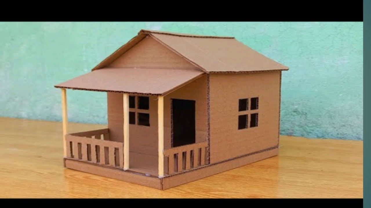 How To Make Beautiful Small Cardboard House I DIY Miniature Cardboard ...