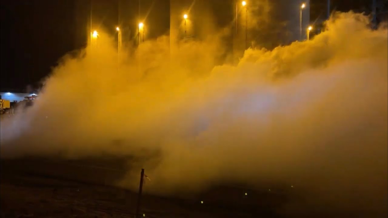 Main Gate & Tank Farm Night Stream Launch Site SpaceX Starbase, Boca ...