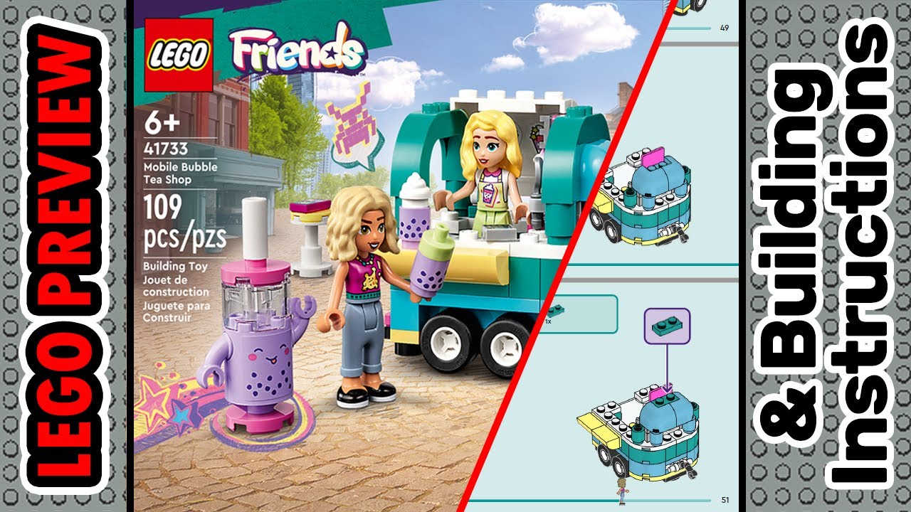 PREVIEW: 41733, LEGO FRIENDS, Mobile Bubble Tea Shop & Building ...