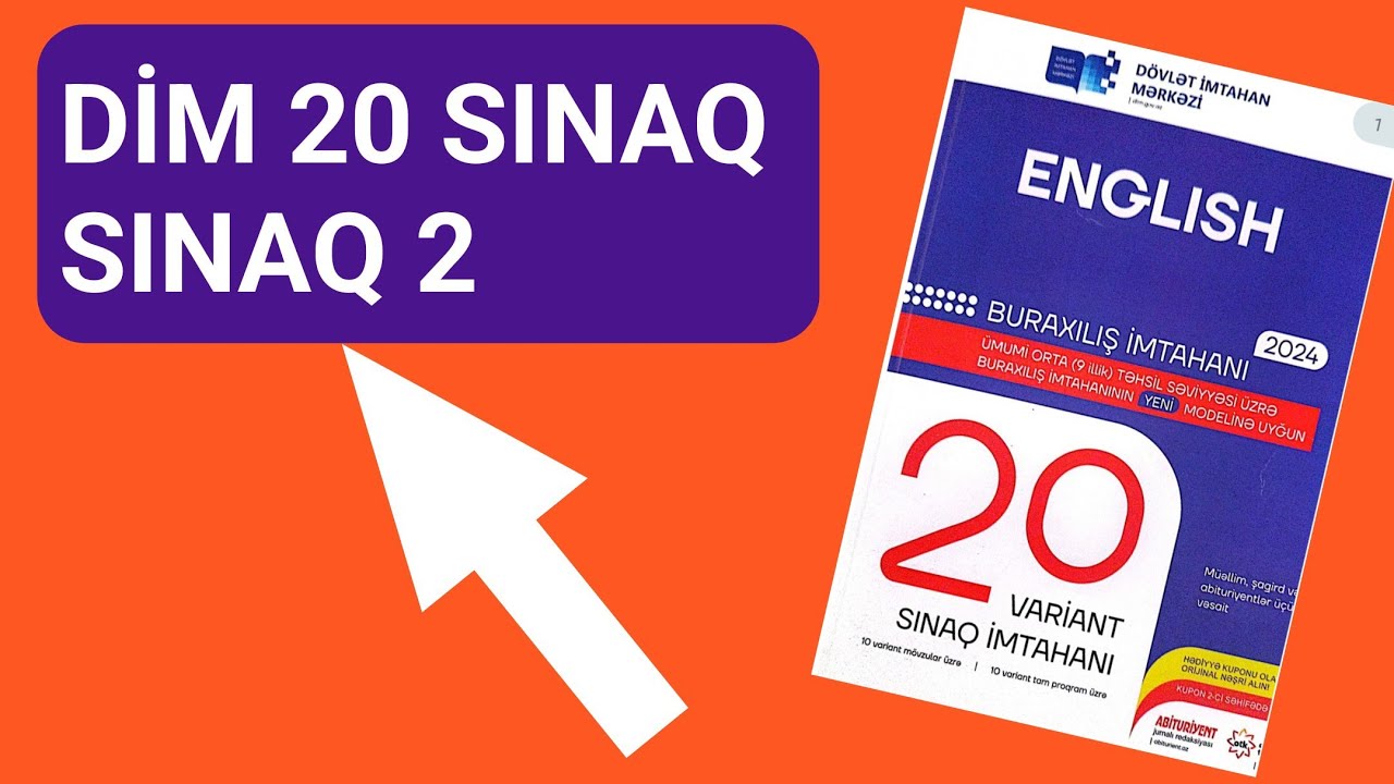 DİM 20 SINAQ 2 ingilis dili/ dim 20 sinaq - YouTube