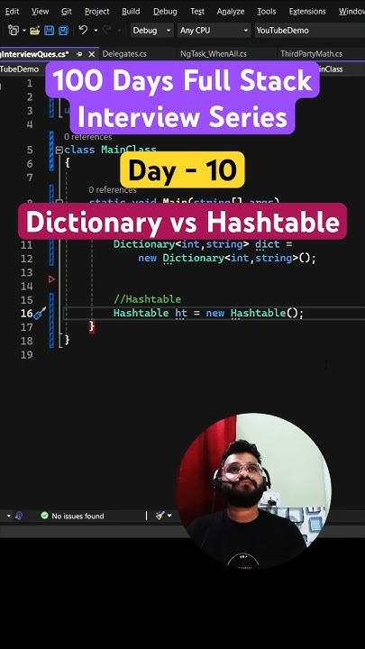 Day10 Full Stack Interview Series Dictionary Vs Hashtable Shorts Coding Csharp Dotnet