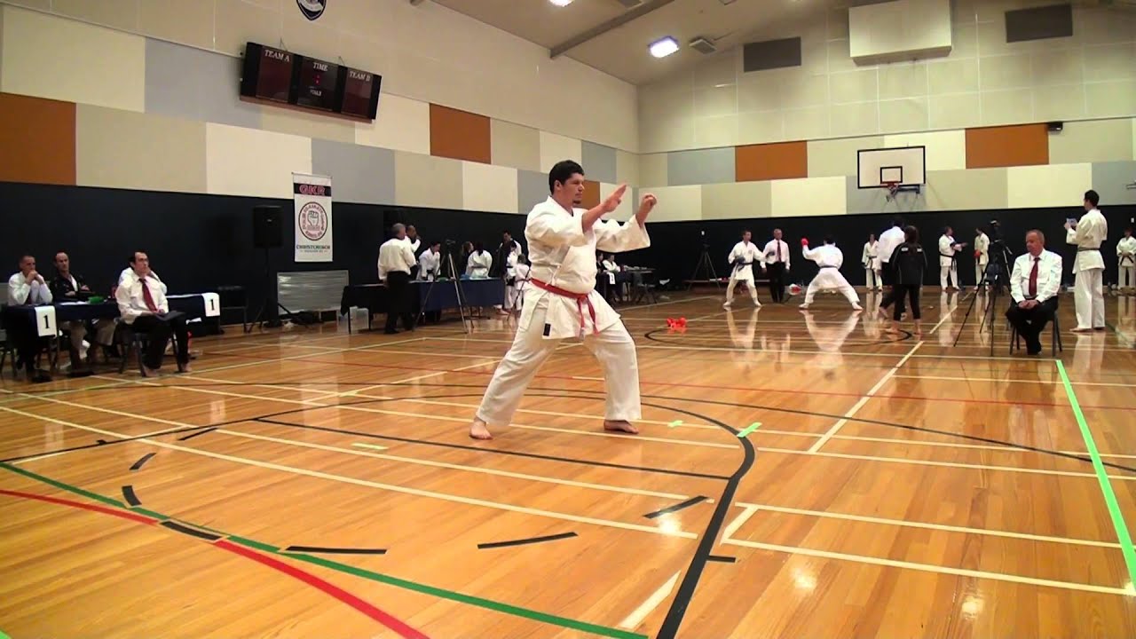 gkr chch 29 03 2014 rd1 ring1 40+ male 8th 6th kata 04d saifa - YouTube