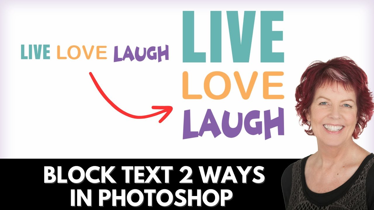 Block Lettering in Photoshop – 2 Simple Ways - YouTube