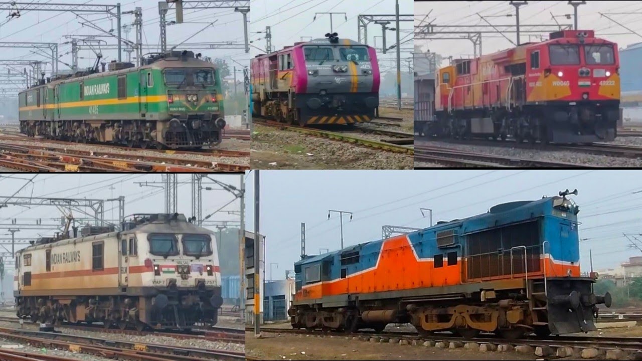 Different types Locomotive Diesel Electric Bathinda jn. Indian Railway ...