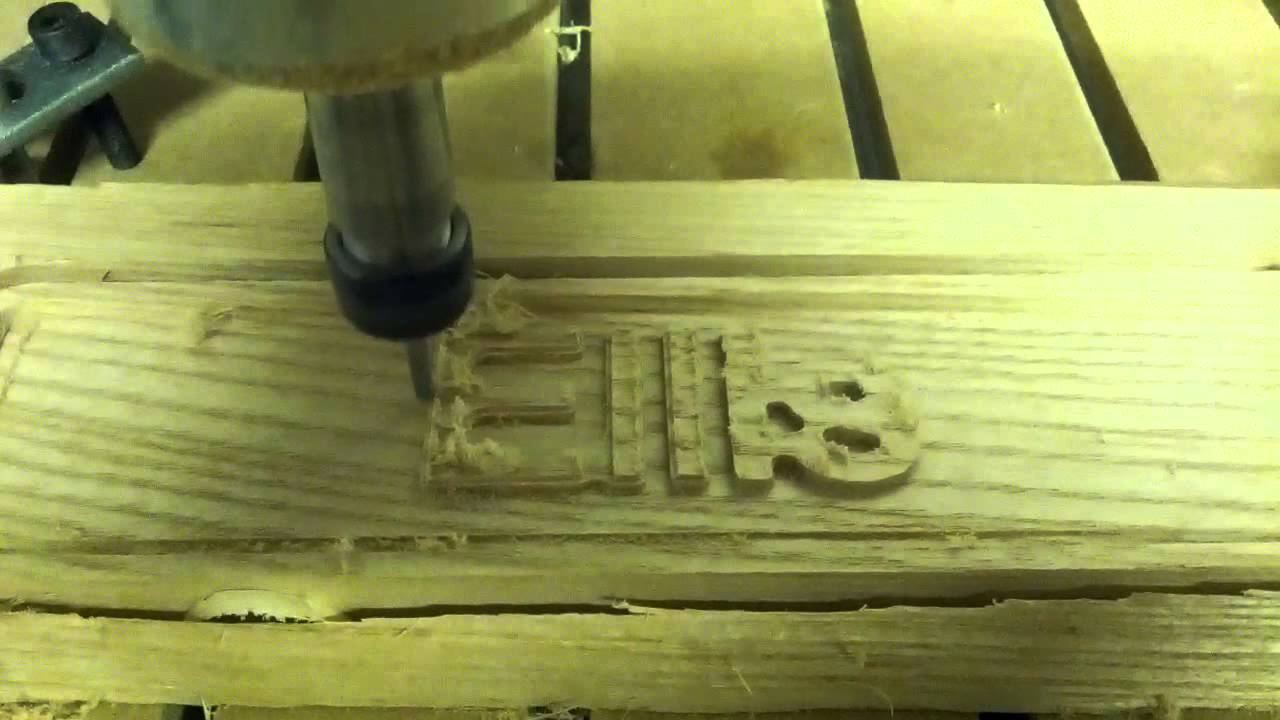 Milling a Nameplate on a CNC3040 - YouTube