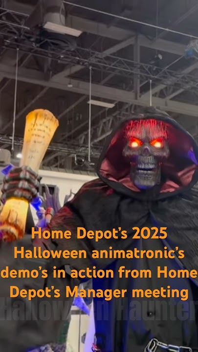 Home Depot’s 2025 Halloween animatronic’s demo’s in action Home Depot’s Manager meeting (Part 6 ...