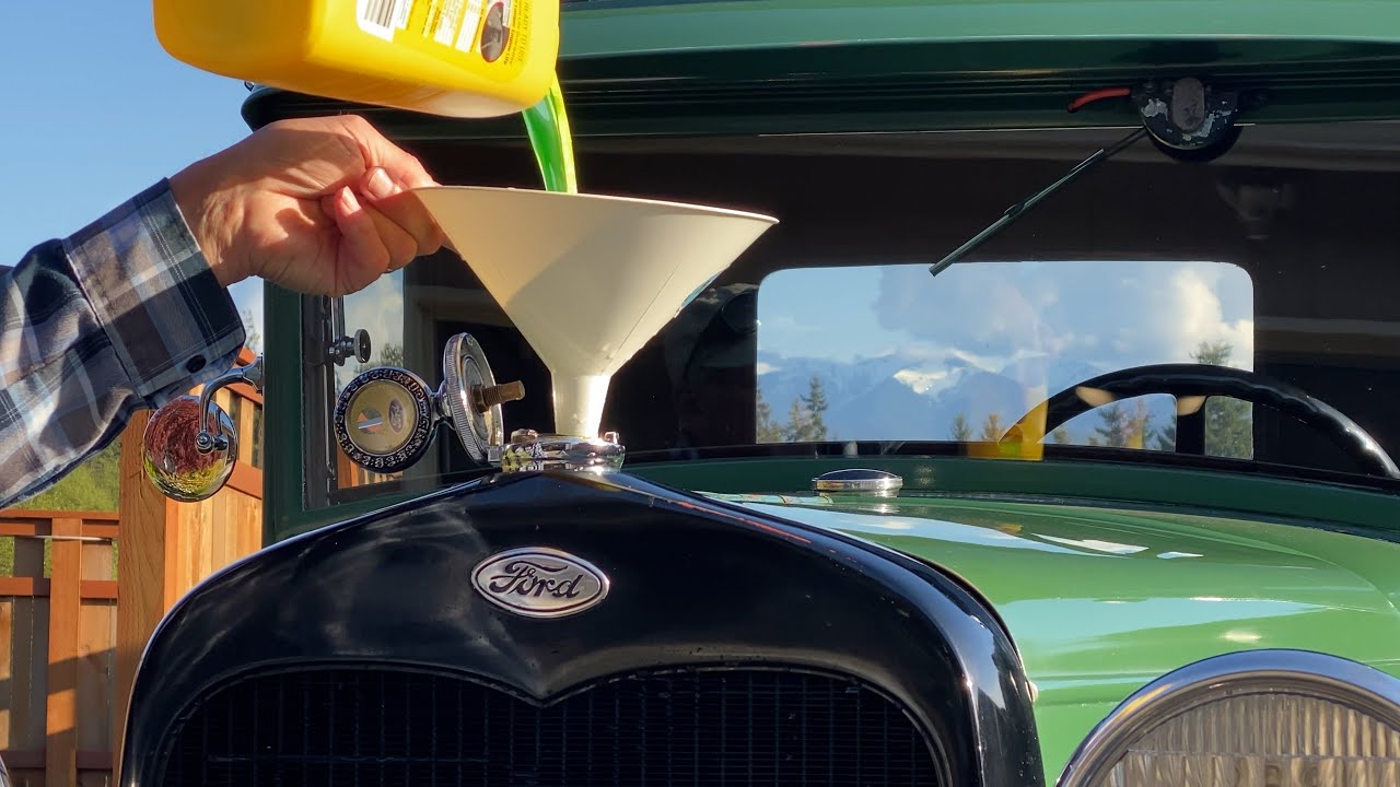 Changing the Coolant in a 1931 Ford Model A Pickup - YouTube