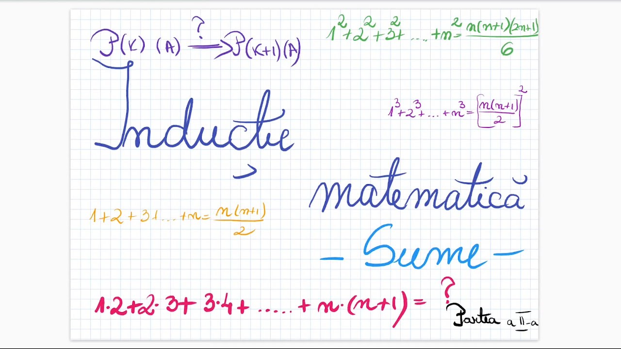 Inductie matematica - Sume - Partea a II-a - YouTube