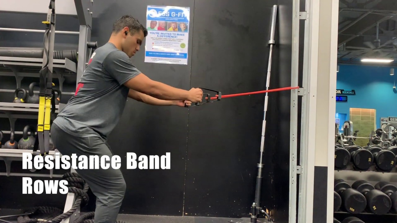 Resistance Band Rows - YouTube