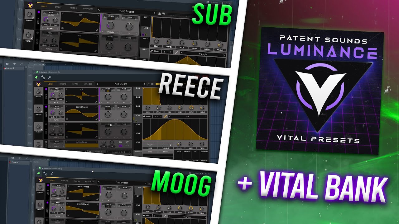 HOW TO MAKE 3 DIFFERENT TYPES OF BASS IN VITAL | + FREE VITAL BANK ...