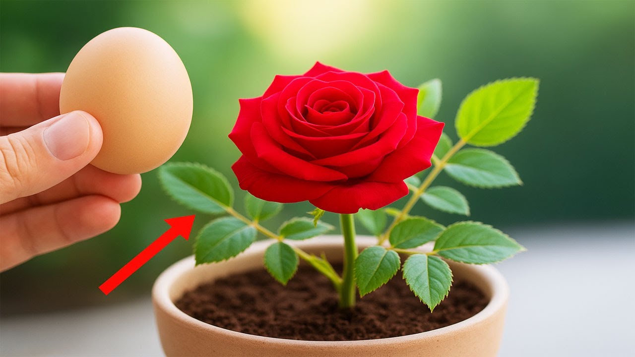 Just 1 Egg - the rose branch will have 999 roots the next morning ...