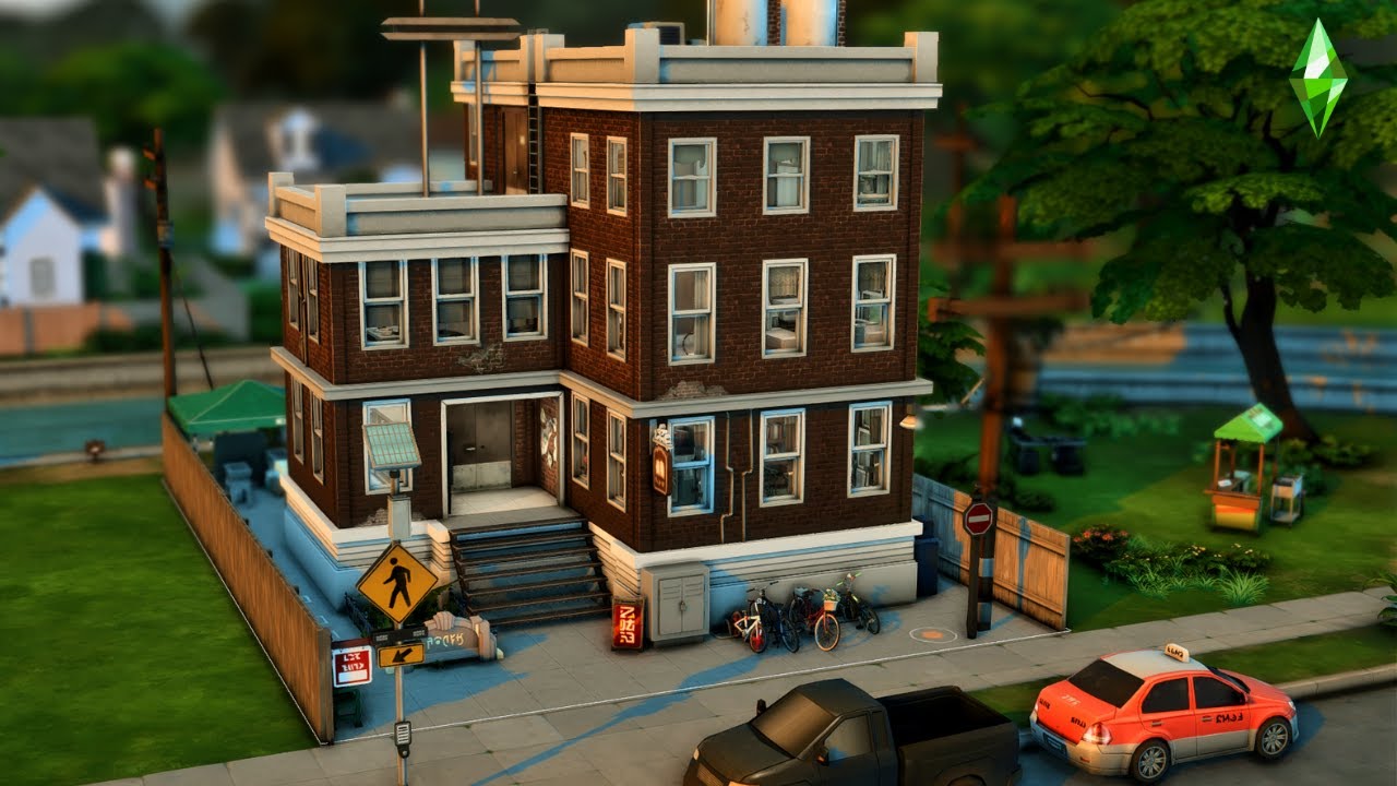 Low Income Realistic Apartment || The Sims 4 Speed Build || Tray Files ...