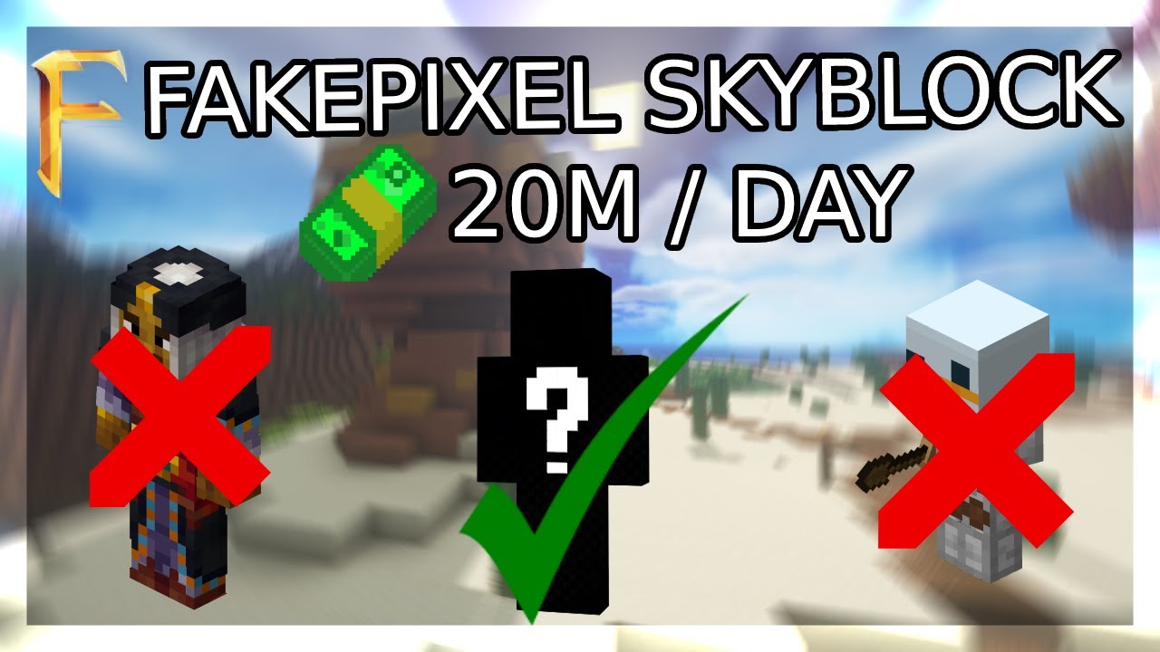FAKEPIXEL SKYBLOCK || EARN 20-30 MILLION PER DAY BUT THIS TRICK || # ...