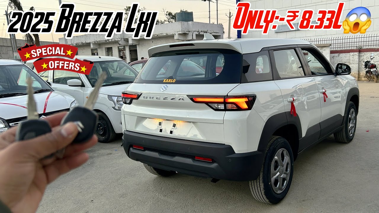 New Maruti Suzuki Brezza Lxi Offer || 2025 Maruti Suzuki Brezza Base ...
