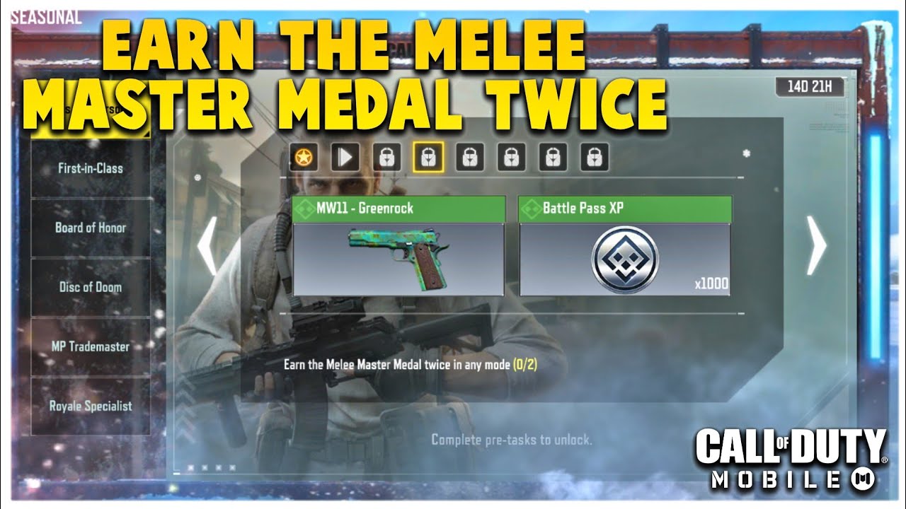 CODM ! Earn the melee master medal twice in any mode ! New Seasonal ...