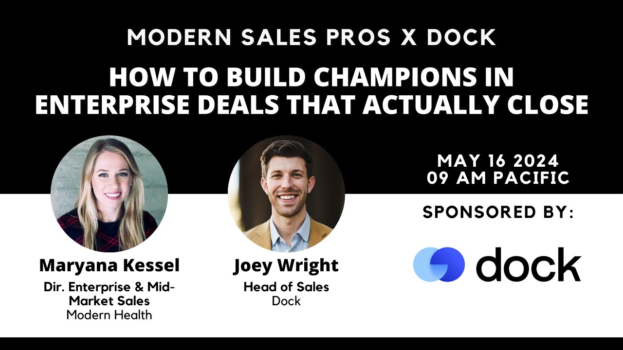 How to Build Champions that Close Enterprise Deals - YouTube