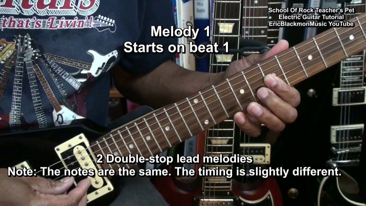 TEACHER'S PET School Of Rock Zack Mooneyham Intro Lead Riff Guitar ...