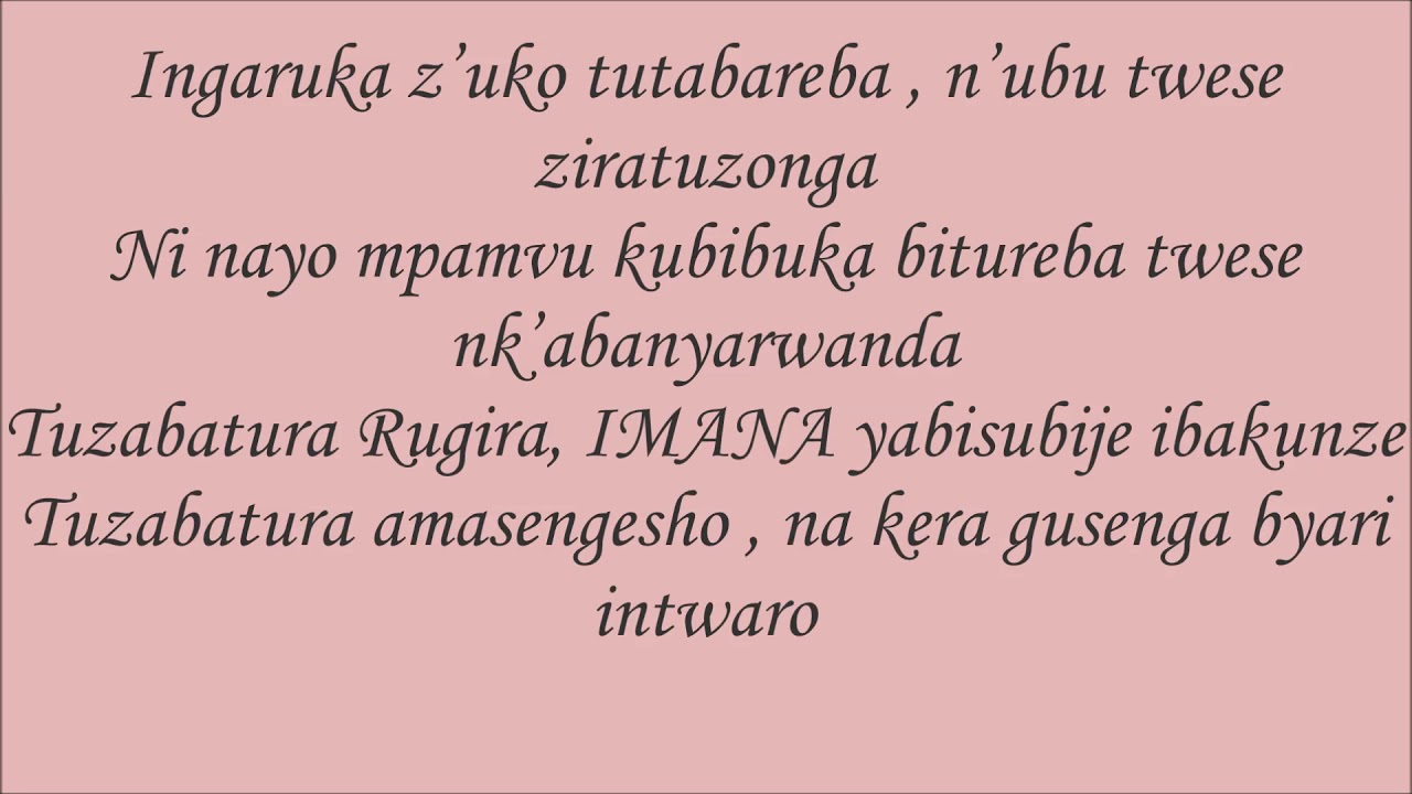 ODA PACCY _ MPORE RWANDA (VIDEO LYRIC) - YouTube