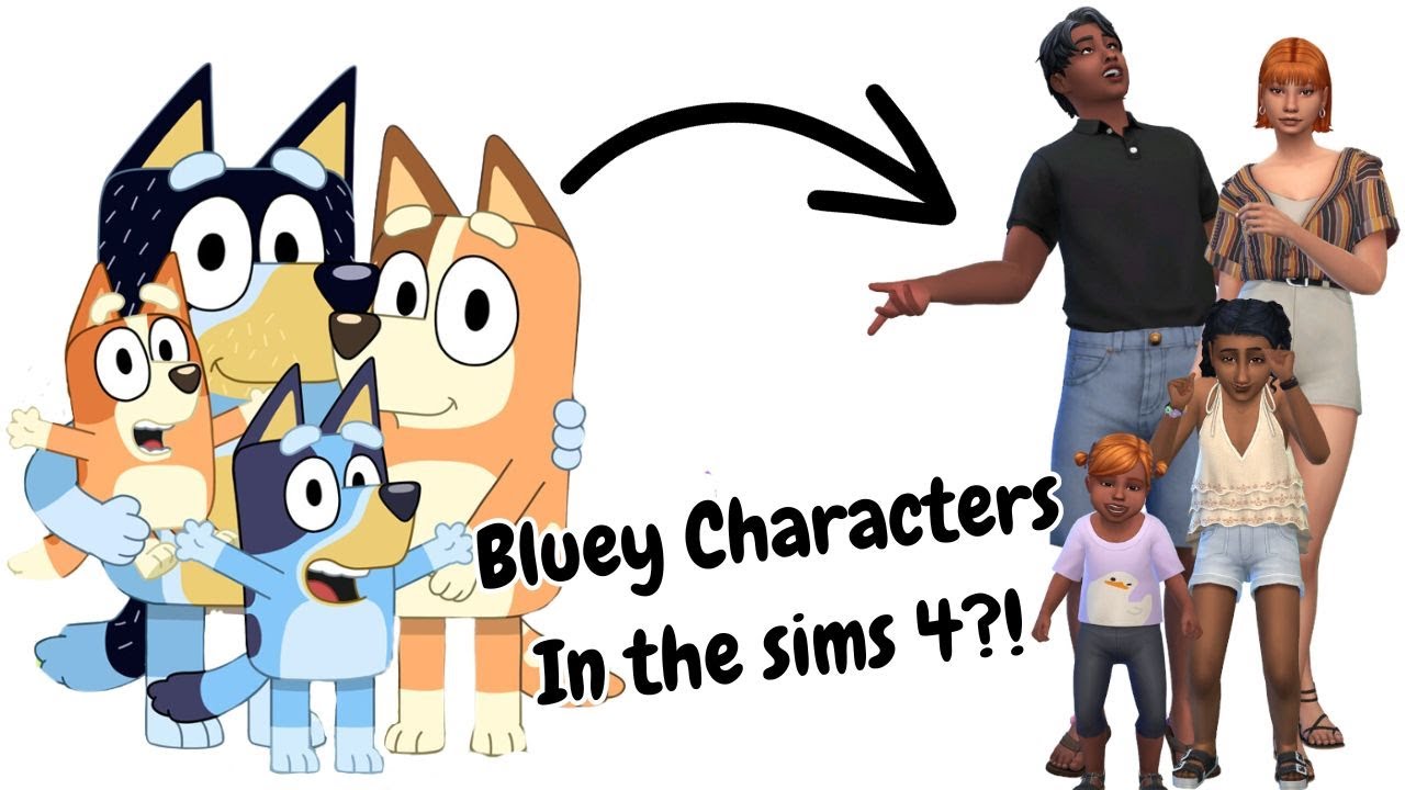 Bluey characters in the sims 4!! - YouTube