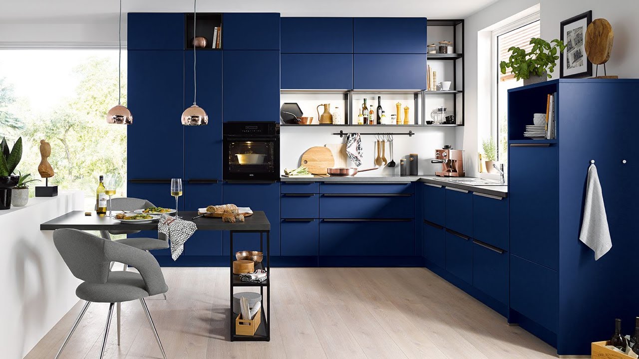 50+ Modern Blue Kitchen Cabinets 2023 | Blue Kitchen Decor Ideas | Blue ...