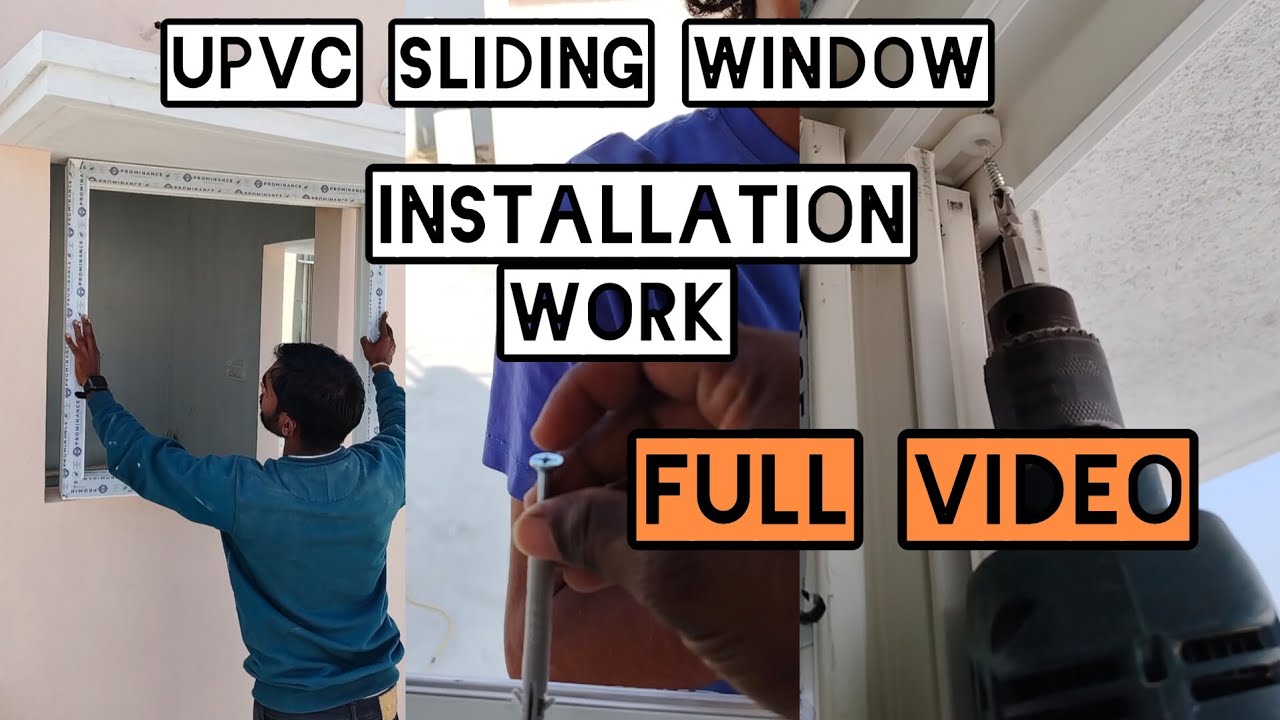 upvc Sliding window installation work full video - YouTube