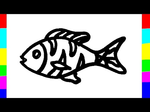 A small fish drawing| Draw A small fish easily| Colourful Fish Drawing ...